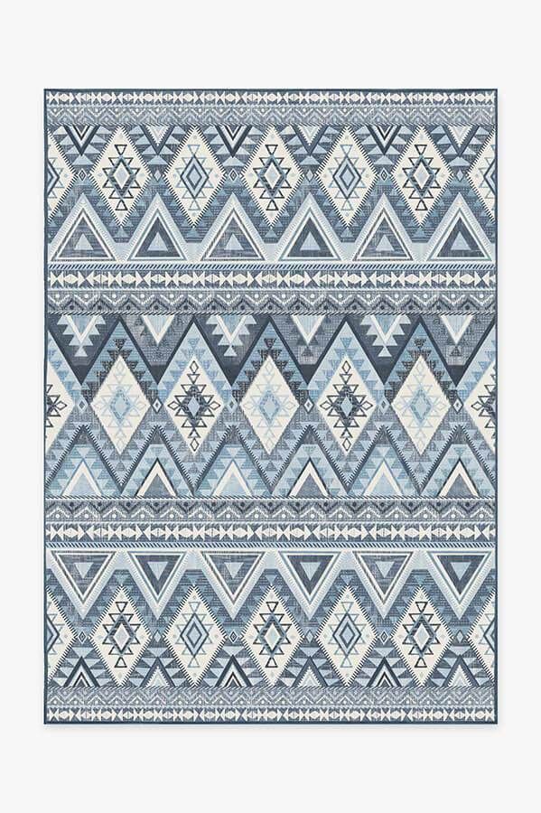 Native American Pueblo Blue Rug - Teeruto