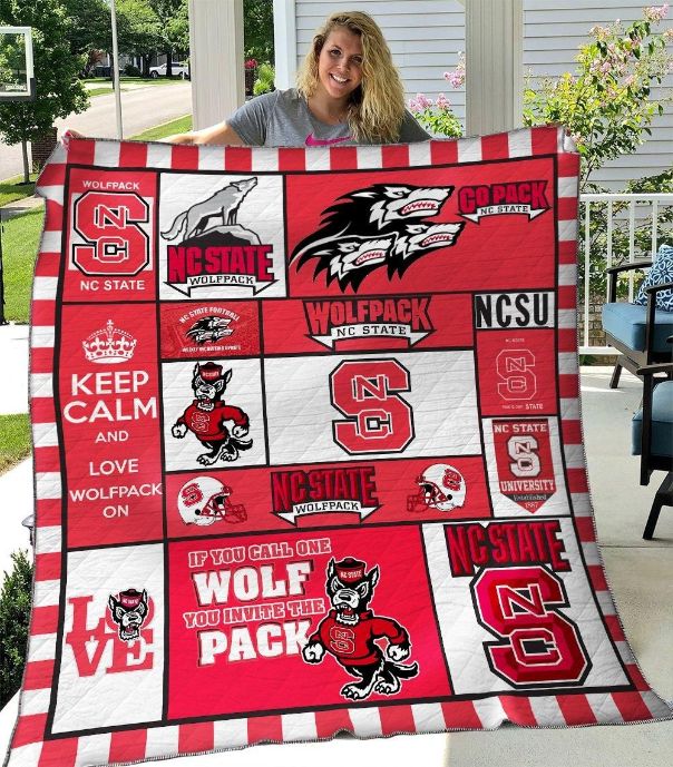 Nc State Wolfpack Love Quilt Blanket - Teeruto