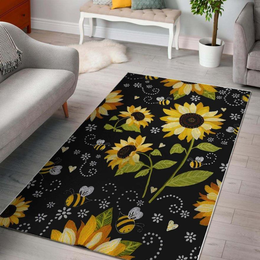 Sunflower Area Rug Carpet - Teeruto