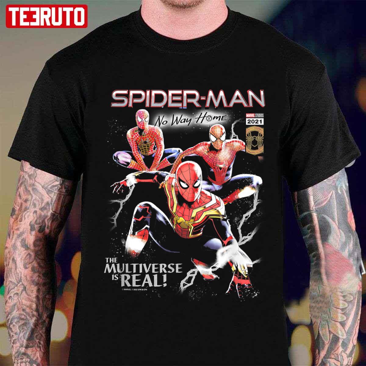 The Multiverse Is Real Spider-man No Way Home Comics Art Unisex T-shirt ...
