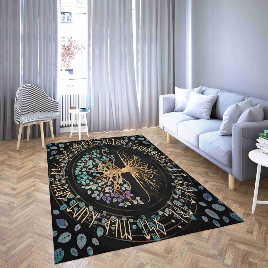 Tree Of Life Yggdrasil Living Room Rug Carpet - Teeruto