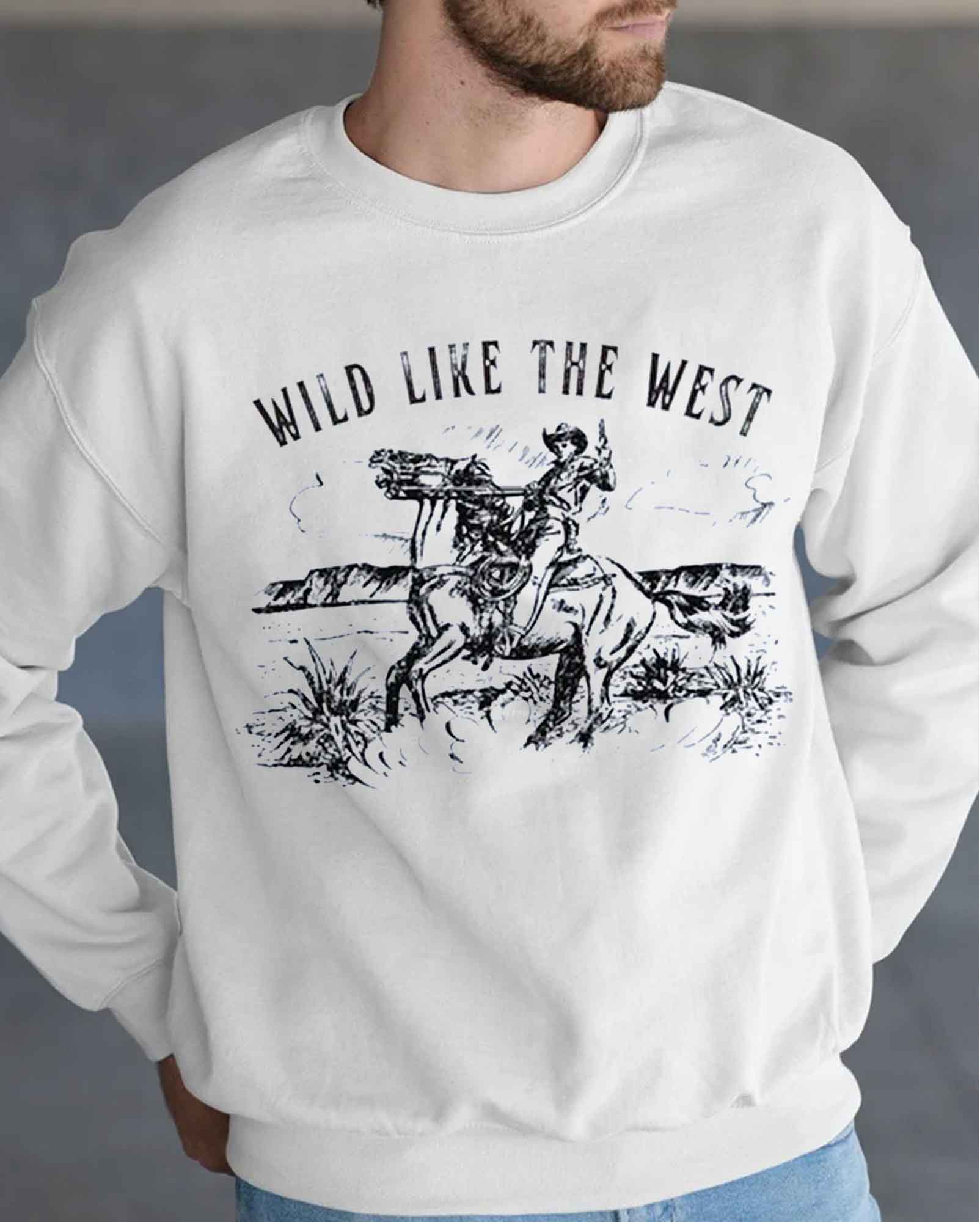 Trending Wild Like The West Western Graphic Cowgirl Rodeo Retro Cowboy ...