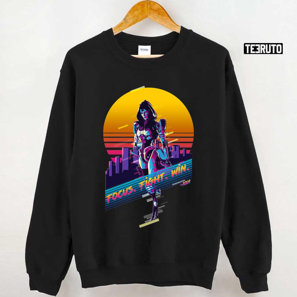 Focus Fight Win Apex Legends - Ash 80s Retro Unisex T-shirt - Teeruto