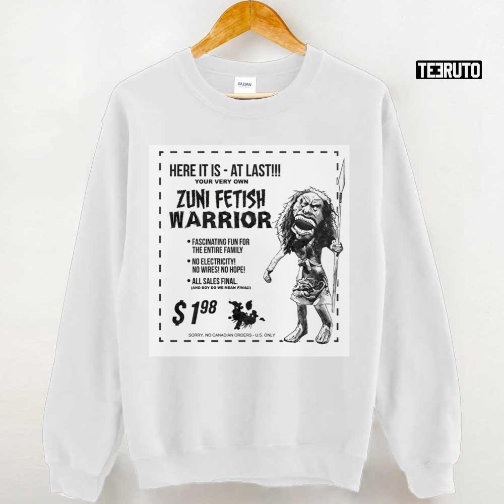 Half The Size Twice The Terror Zuni Fetish Warrior Unisex T-shirt - Teeruto