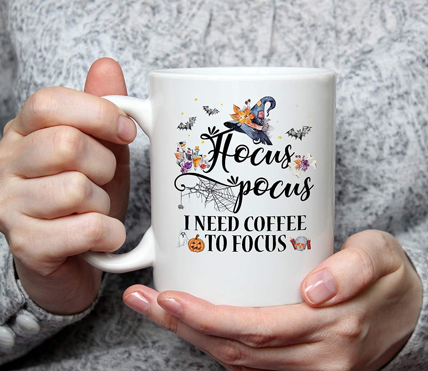 Hocus Pocus I Need Coffee To Focus Witchy Coffee Sanderson Museum Mug ...