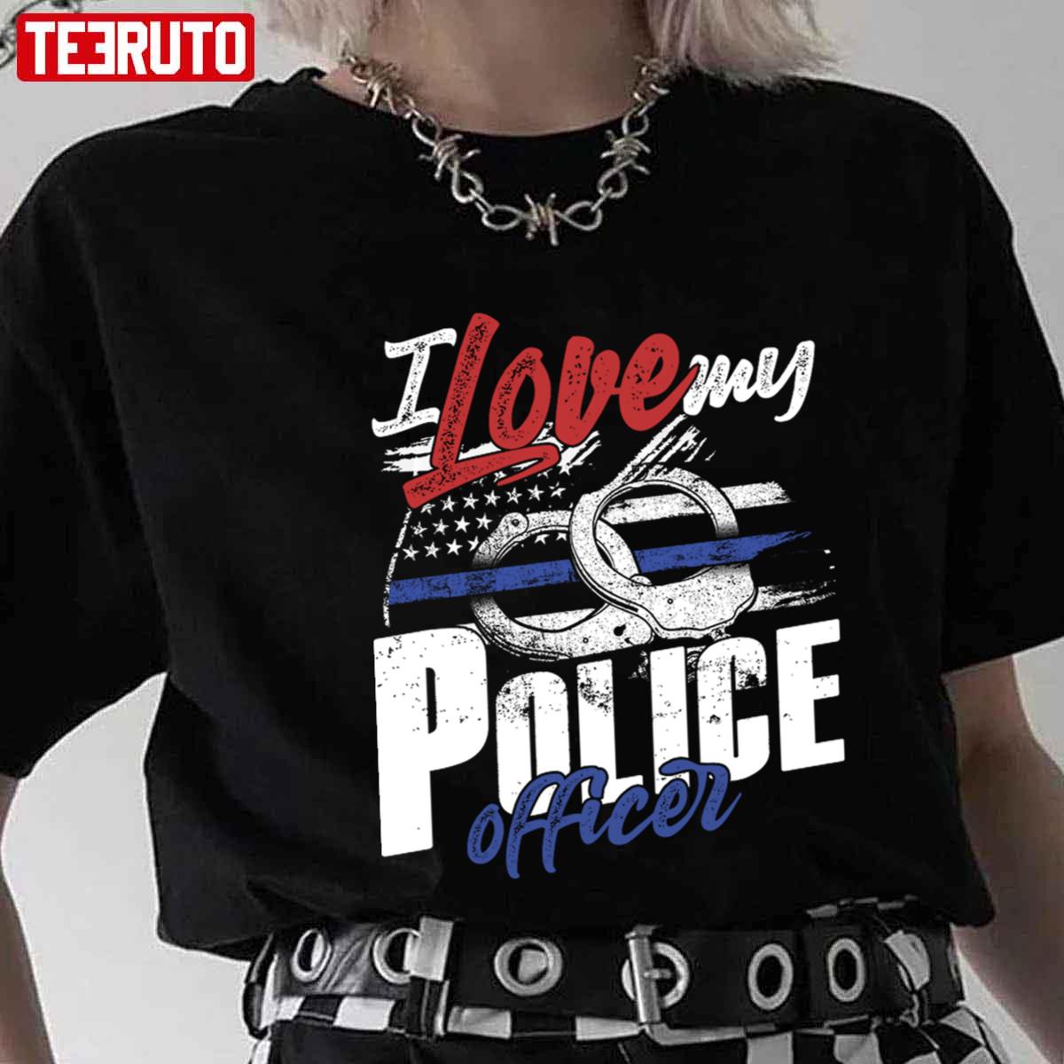 I Love My Police Officer Policeman Cop Police Flag Gift Thomas Larch ...