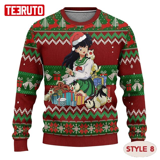 Inuyasha Kagome Cute Manga Anime Christmas Wool Knitted Sweater ...