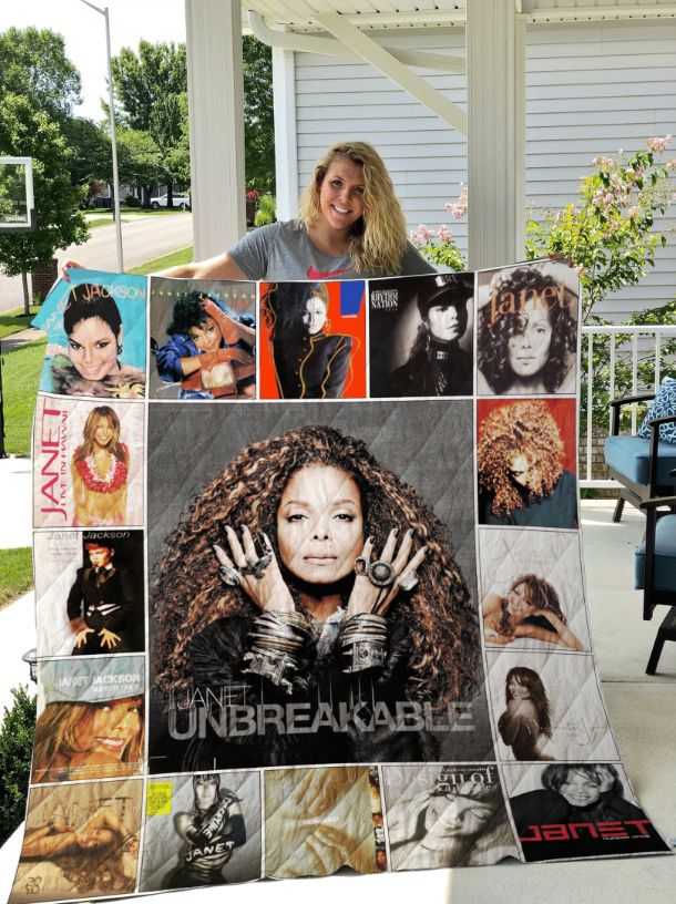 Janet Jackson Retro Quilt Blanket - Teeruto