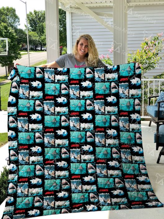 Jaws Pattern Collection Quilt Blanket - Teeruto