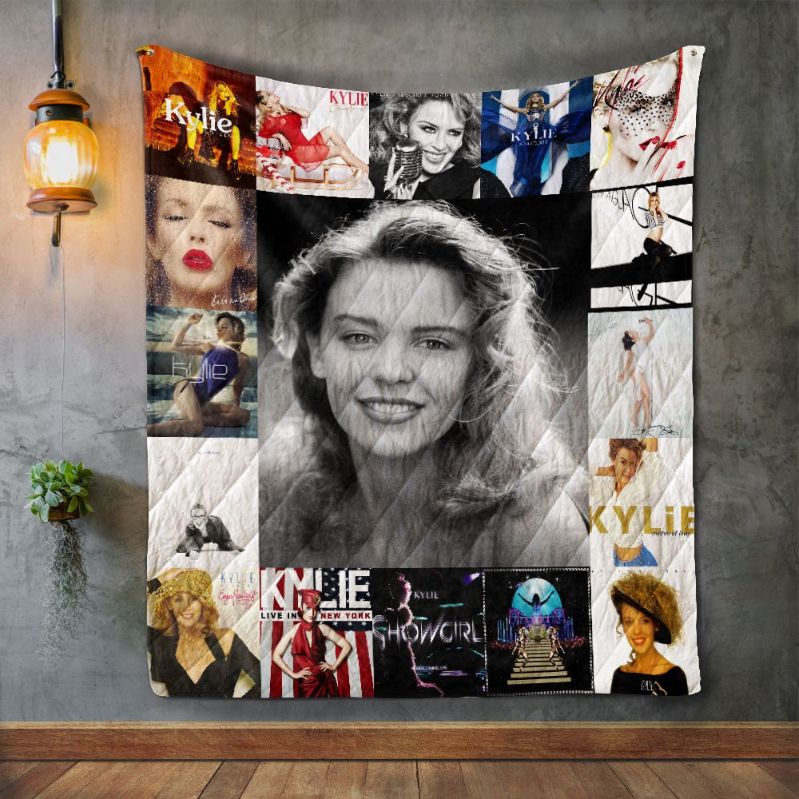 Kylie Minogue Retro Style Album Covers Quilt Blanket - Teeruto