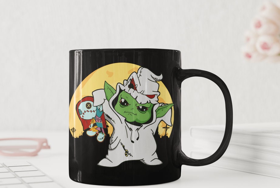 Not Baby Yoda Not Sally And Def Not Jack Skellington Mug - Teeruto