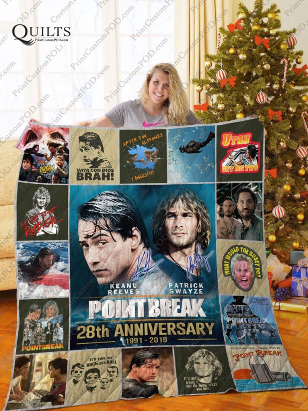 Point Break 28th Anniversary Collection Quilt Blanket - Teeruto