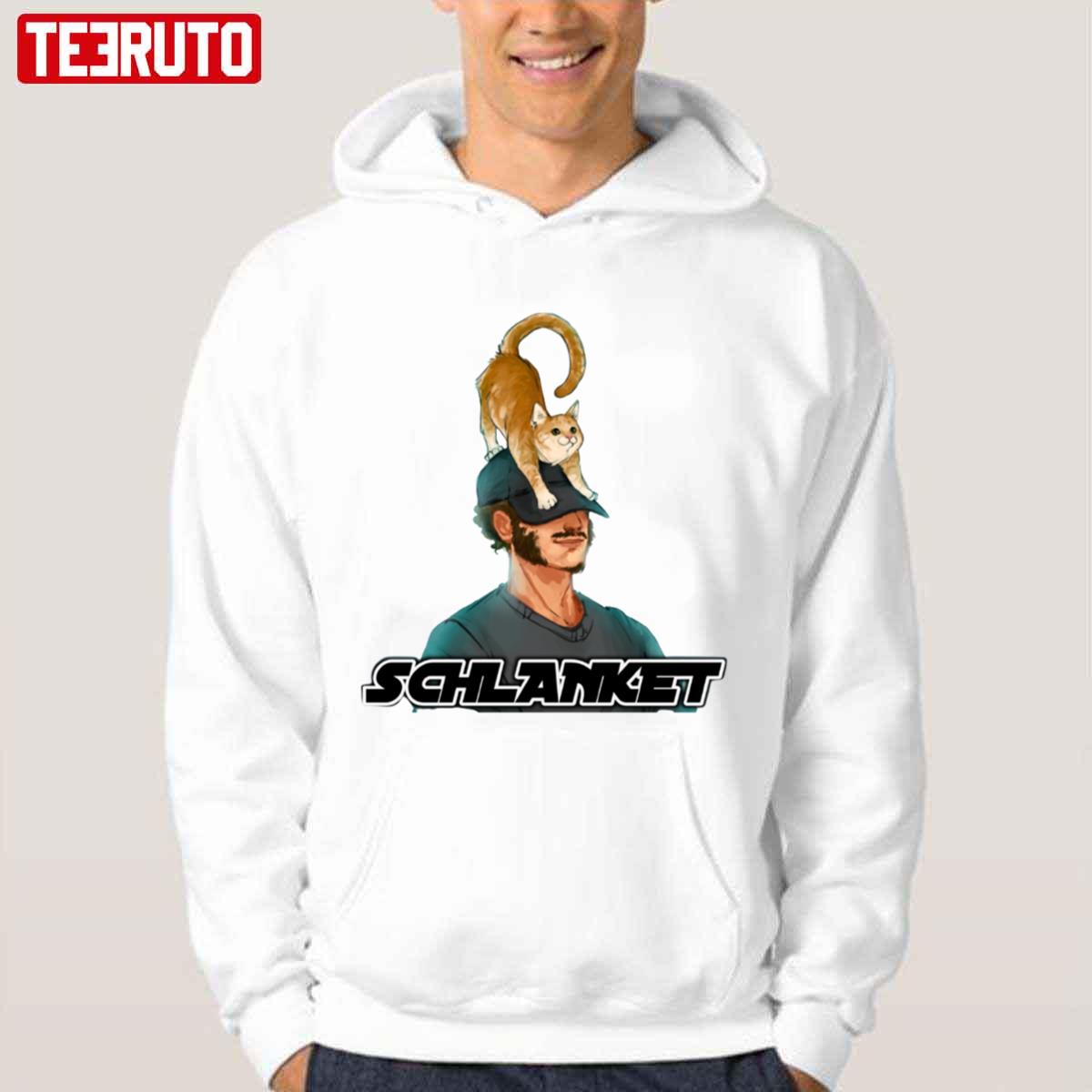 Schlanket Cat And Boy Unisex T-shirt - Teeruto