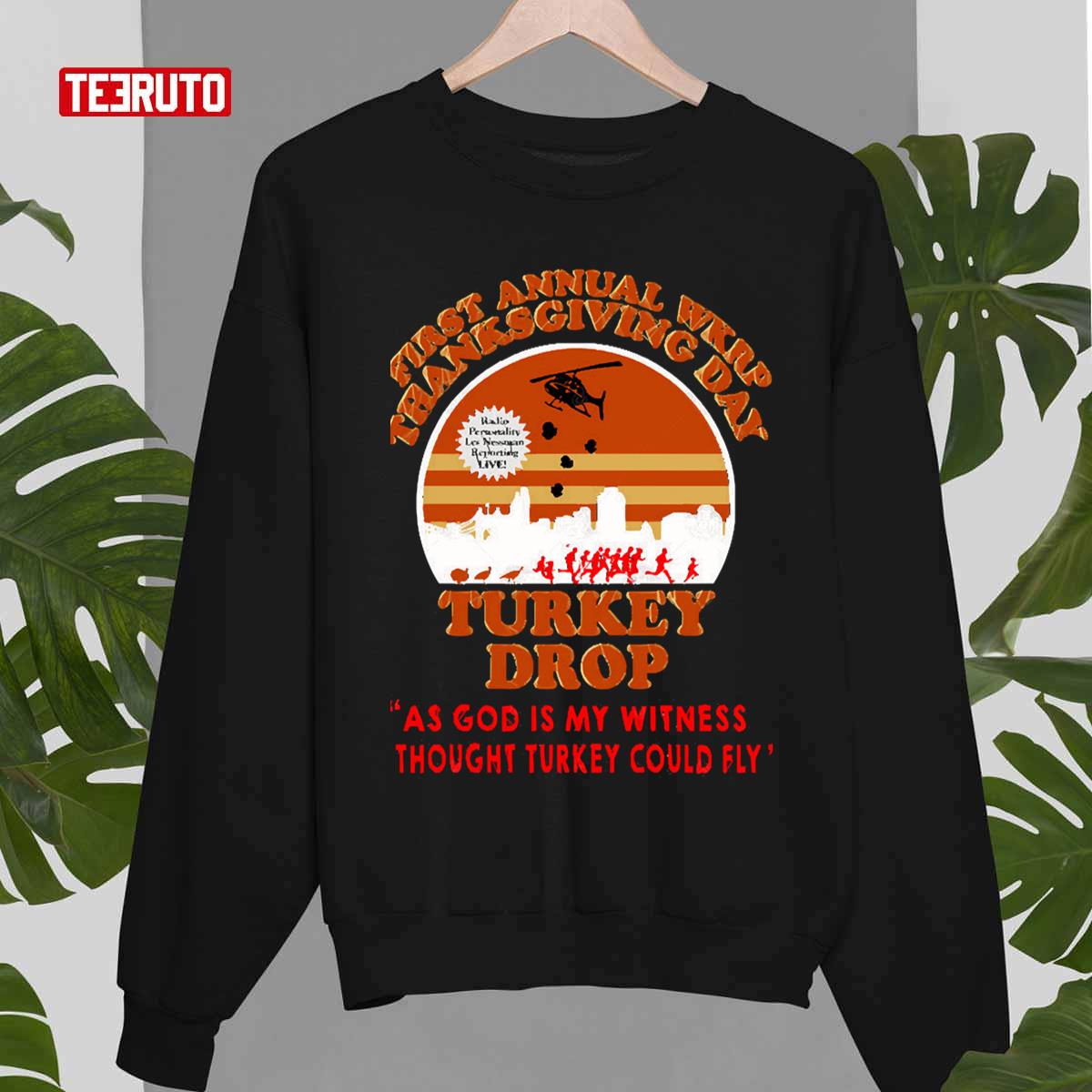 Sitcom WKRP in Cincinnati Thanksgiving Day Turkey Drop Unisex Hoodie ...