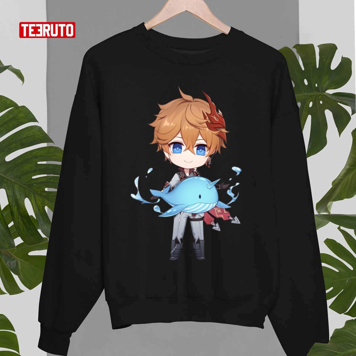 Baby Whale Chibi Childe Genshin Impact Unisex Sweatshirt - Teeruto