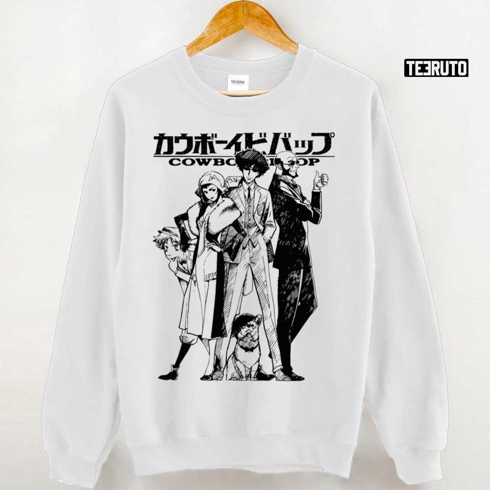 Black And White Design Cowboy Bebop Unisex Sweatshirt - Teeruto