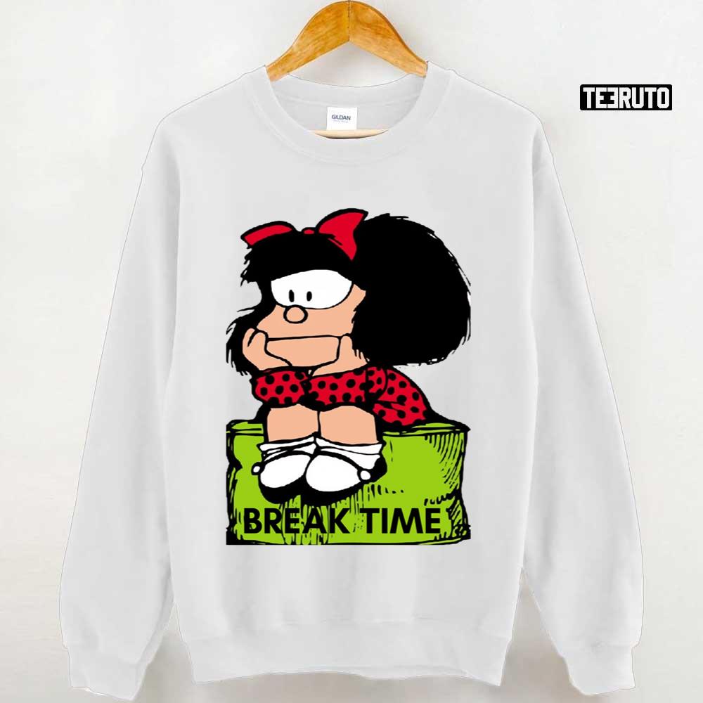 Break Time Mafalda Charlie Brown PeanutsUnisex Hoodie - Teeruto