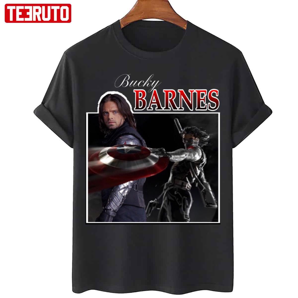 Bucky Barnes 90’s Sebastian Stan Marvel Design Unisex T-Shirt - Teeruto
