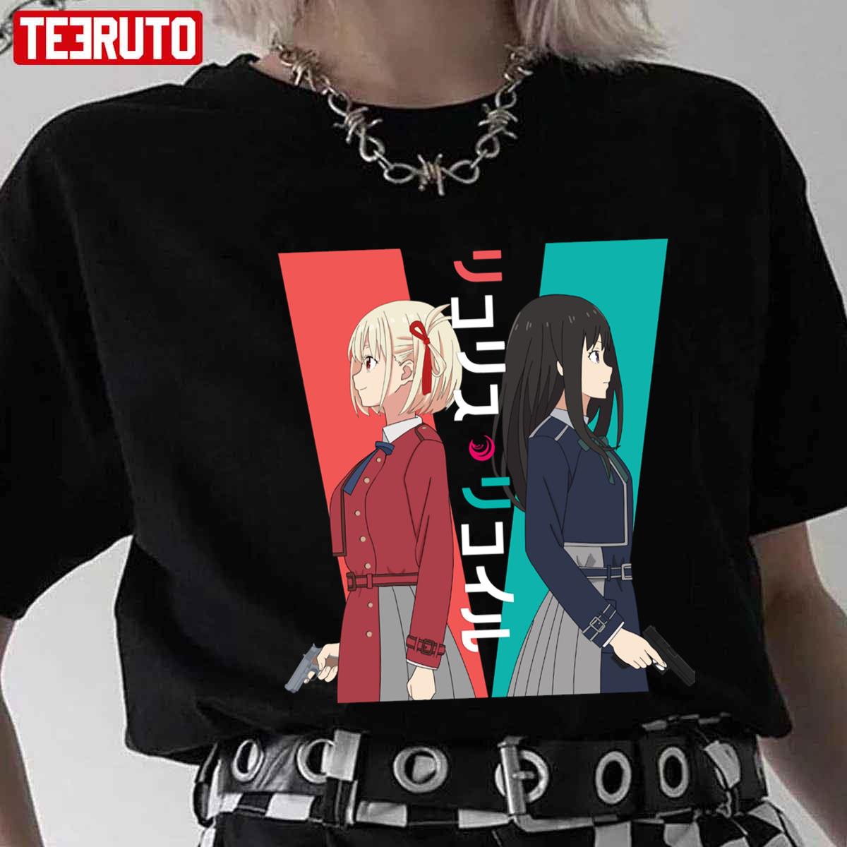 Cafe Lycoreco's Chisato & Takina Lycoris Recoil Anime Unisex T-shirt ...