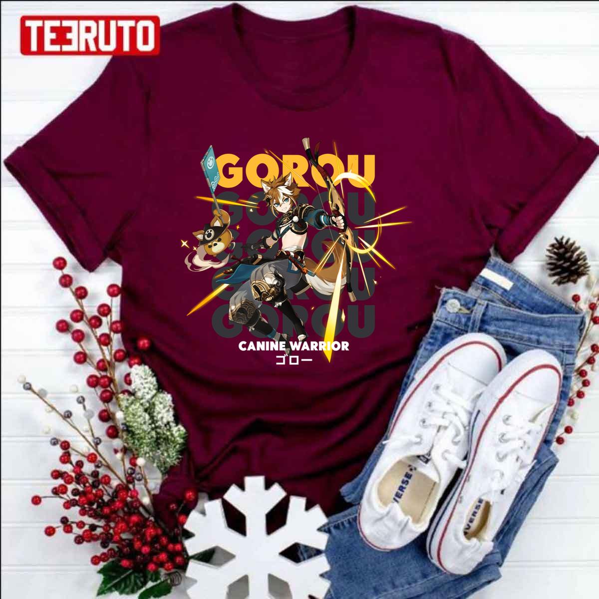 Canine Warrior Gorou Essential Genshin Impact Unisex T-Shirt - Teeruto