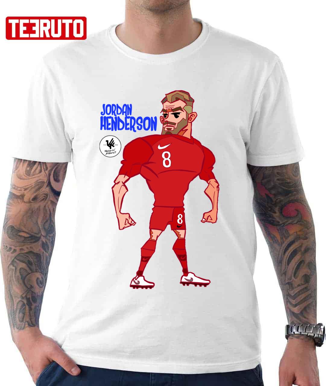 Chibi Design Jordan Henderson Number 8 Football Unisex T-Shirt - Teeruto