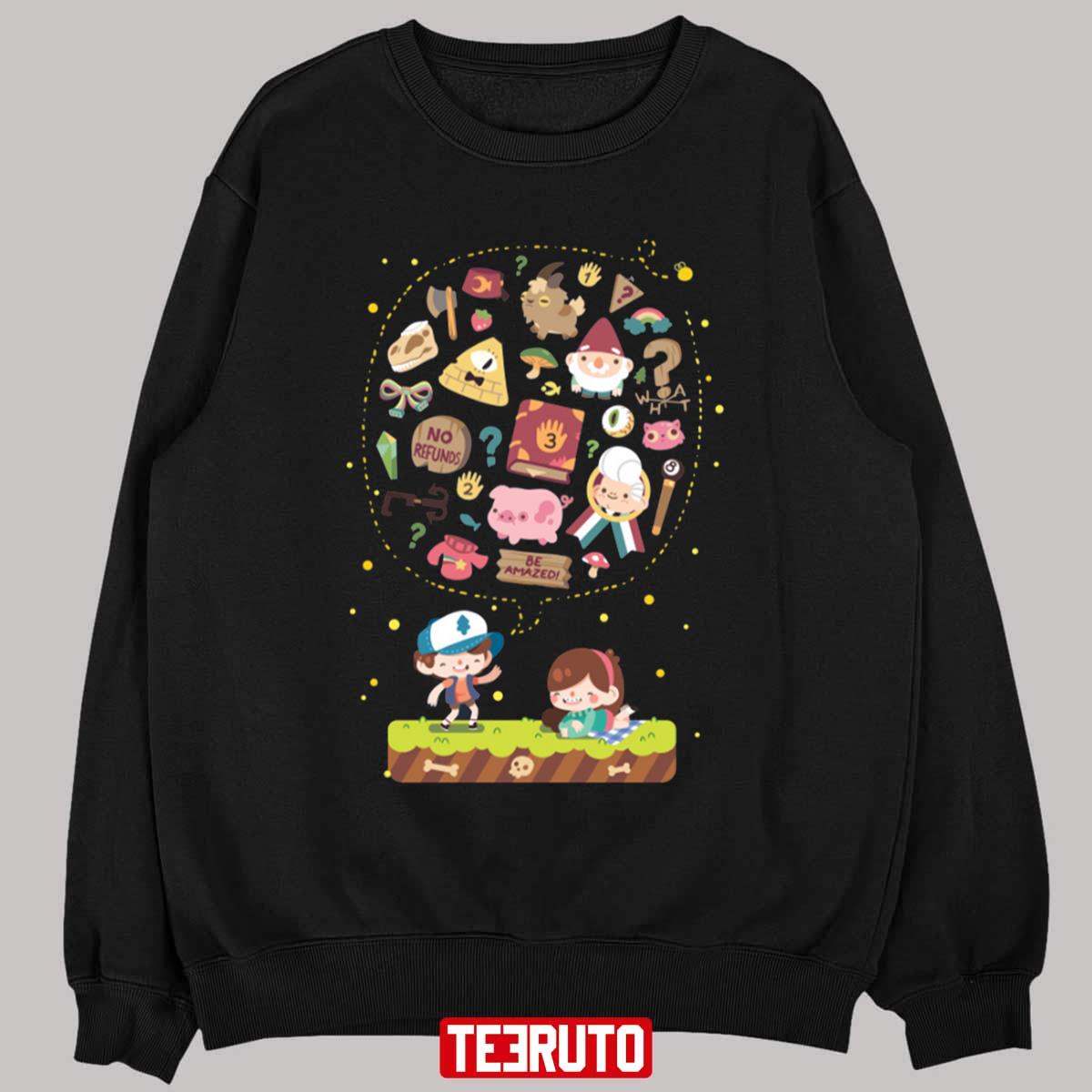 Chibi Grafity Falls Merch Unisex T-shirt - Teeruto