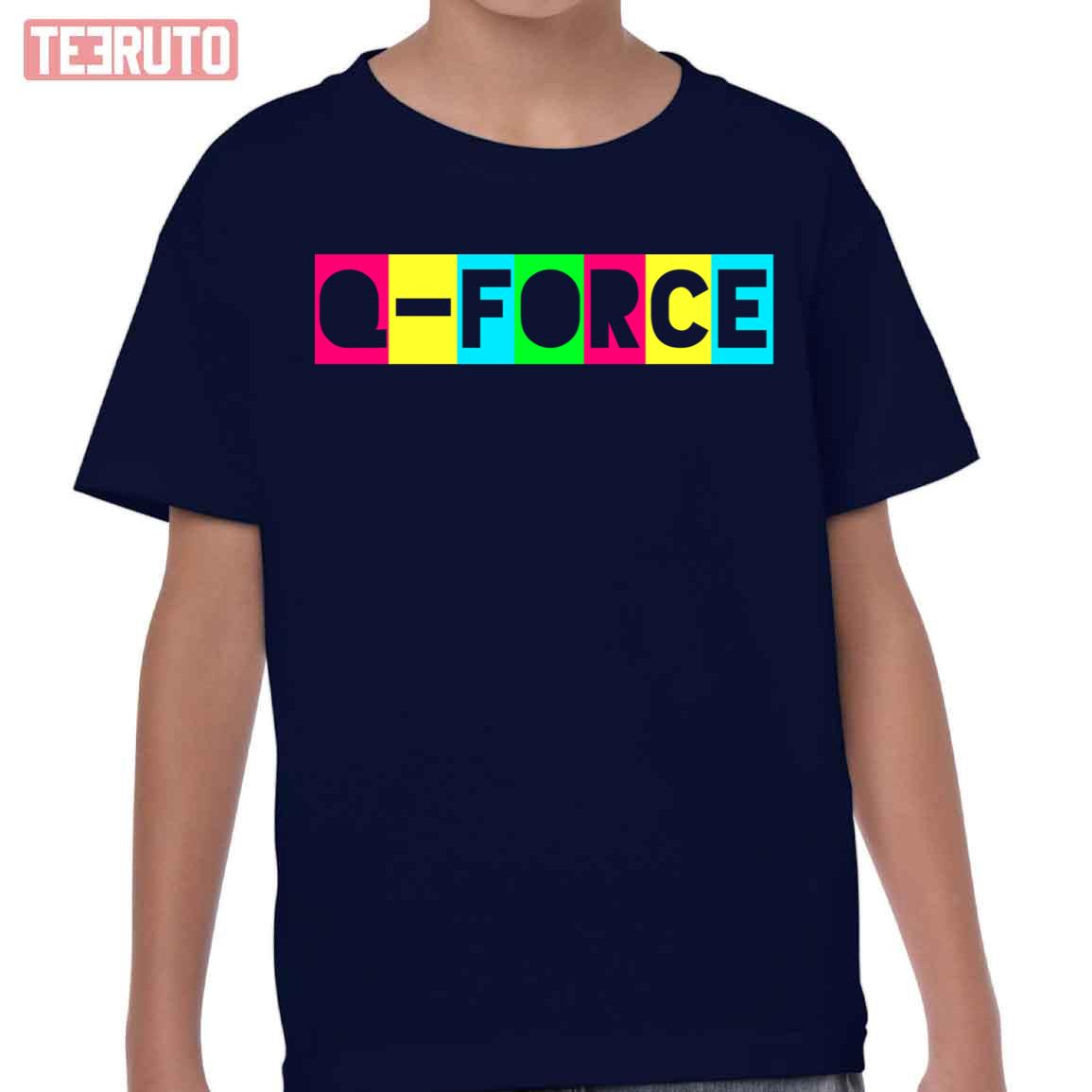 Colored Typography Logo Qforce Unisex T-Shirt - Teeruto