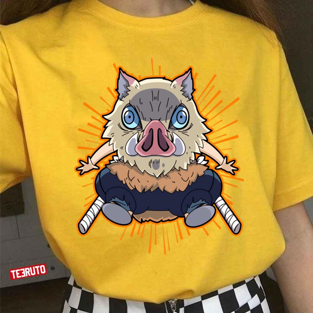 Cute Chibi Inosuke Demon Slayer Unisex T-Shirt - Teeruto