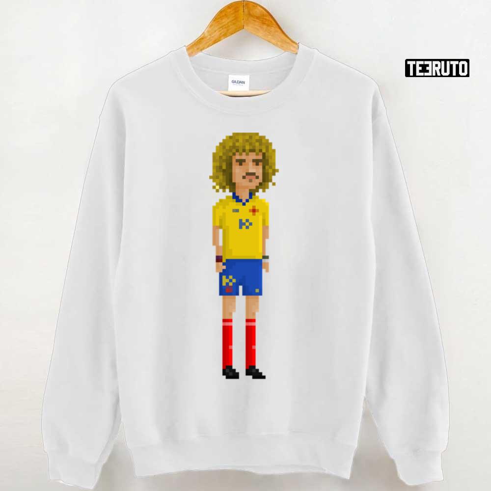 El Pibe Pixel Art Carlos Valderrama Unisex Sweatshirt - Teeruto