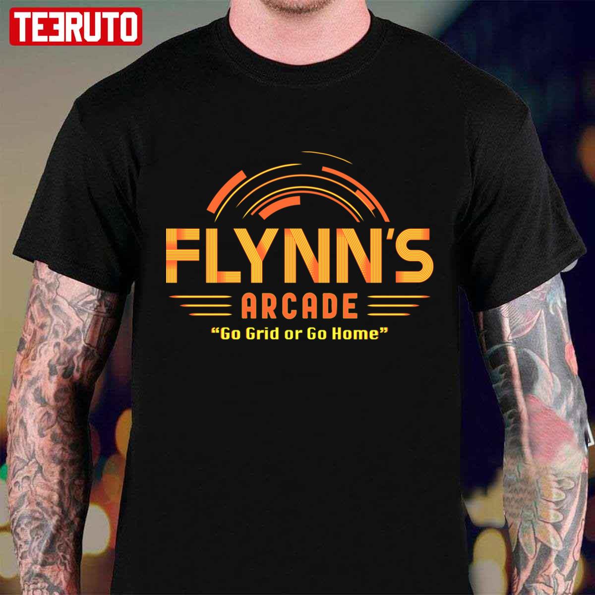 Flynn's Arcade Go Grid Or Go Home Legacies Unisex T-Shirt - Teeruto