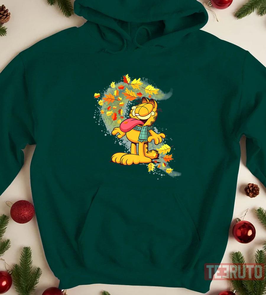 Garfield Thanksgiving Fall Foliage Swirl Unisex T-shirt - Teeruto