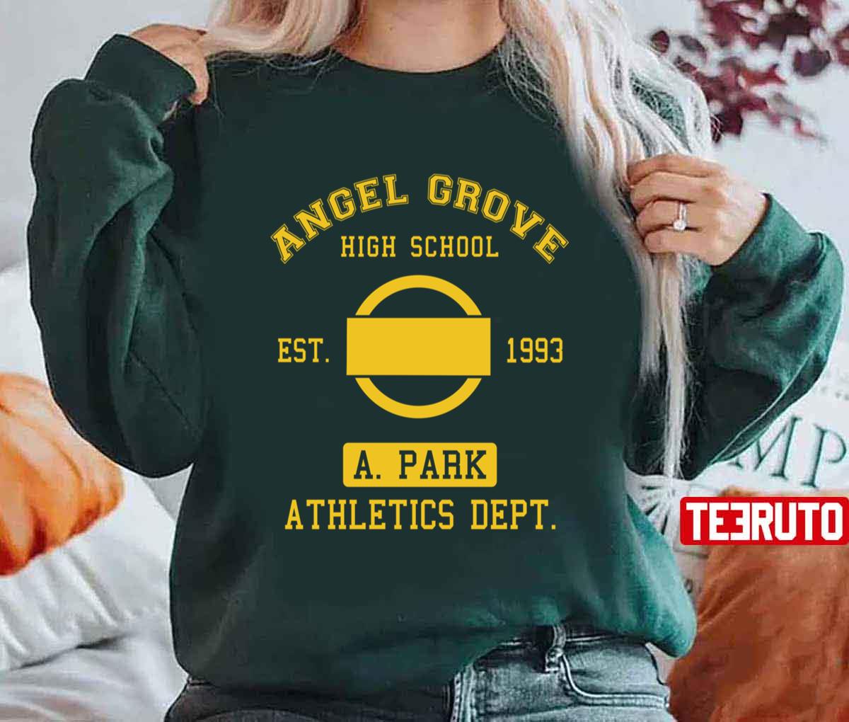 Green Zeo Team Angel Grove High School A Park Power Rangers Unisex T ...