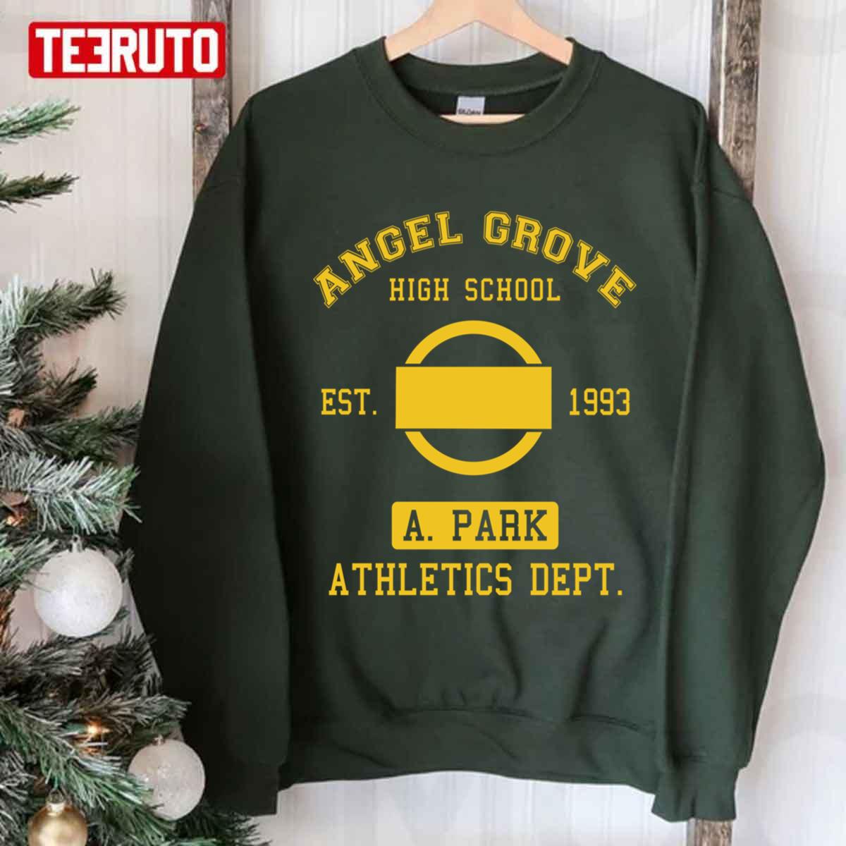 Green Zeo Team Angel Grove High School A Park Power Rangers Unisex T ...