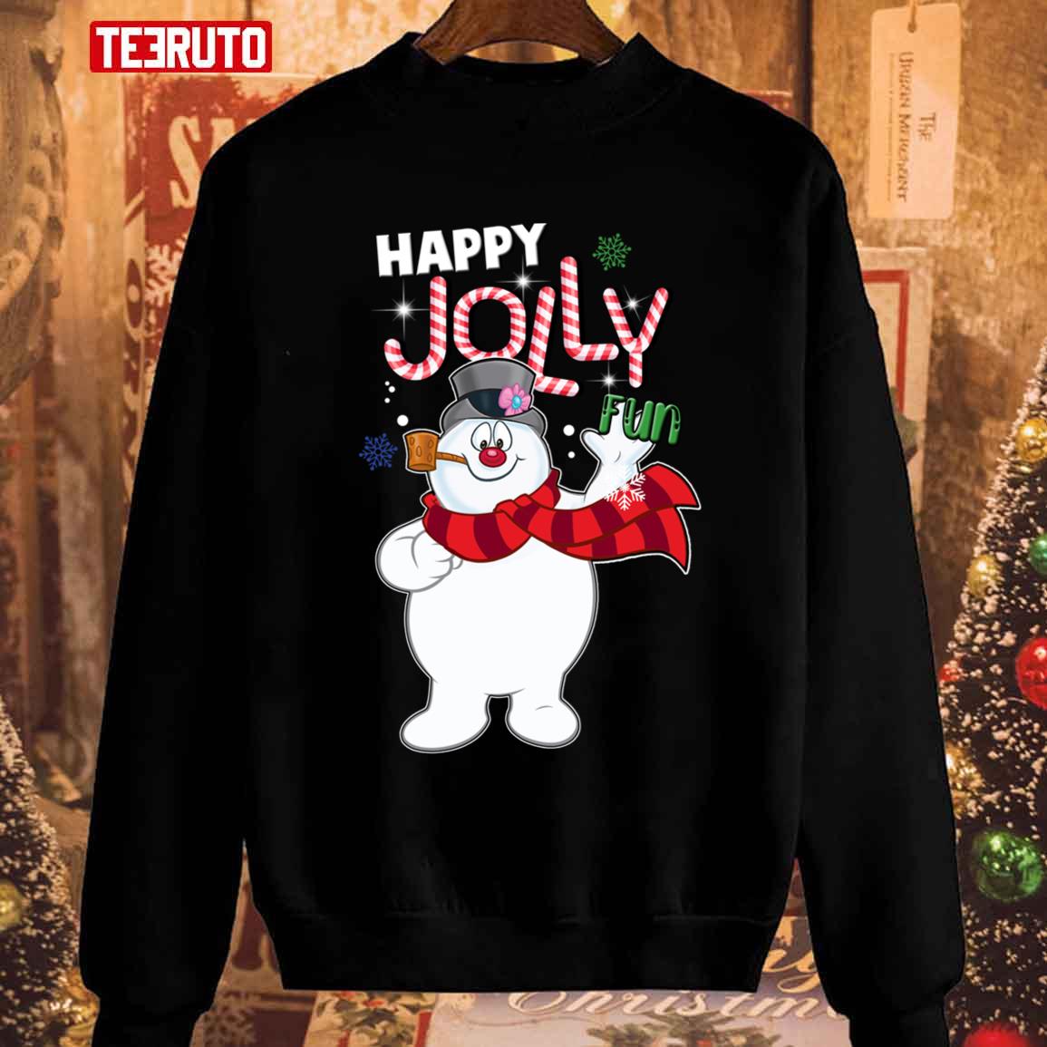 Happy Jolly Fun Frosty The Snowman Christmas Unisex Sweatshirt - Teeruto
