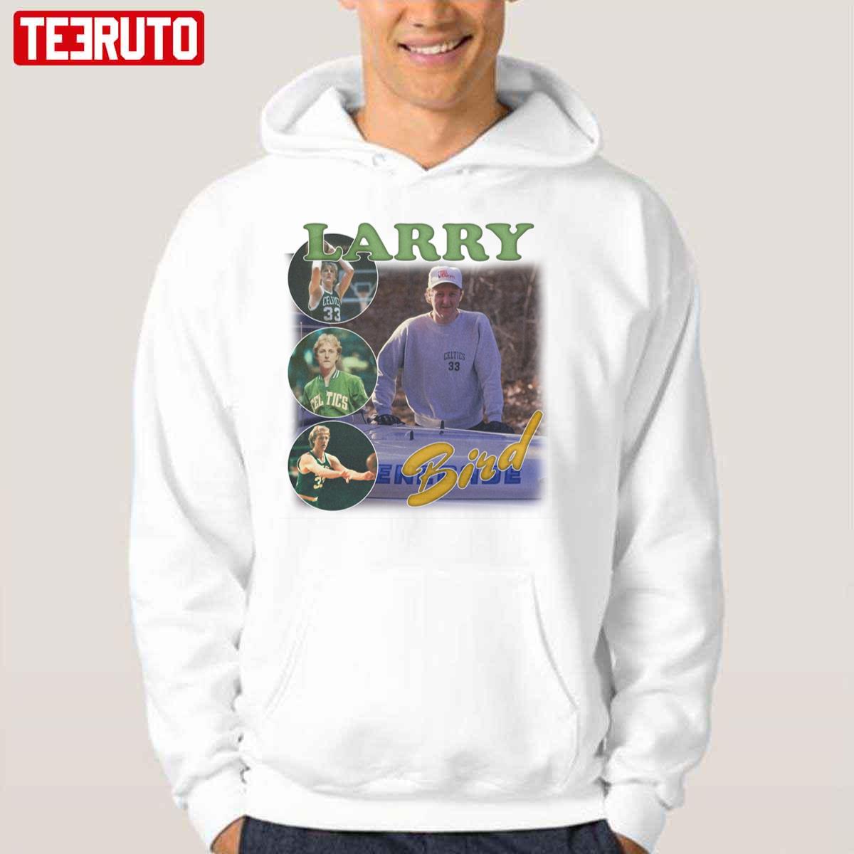 Larry Bird Vintage 90s Basketball Legend Collage Unisex Hoodie - Teeruto