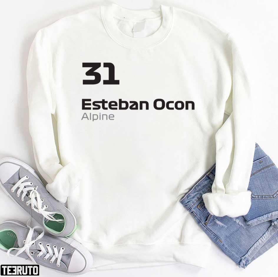 Logo Esteban Ocon 31 F1 Racing Unisex T-Shirt - Teeruto