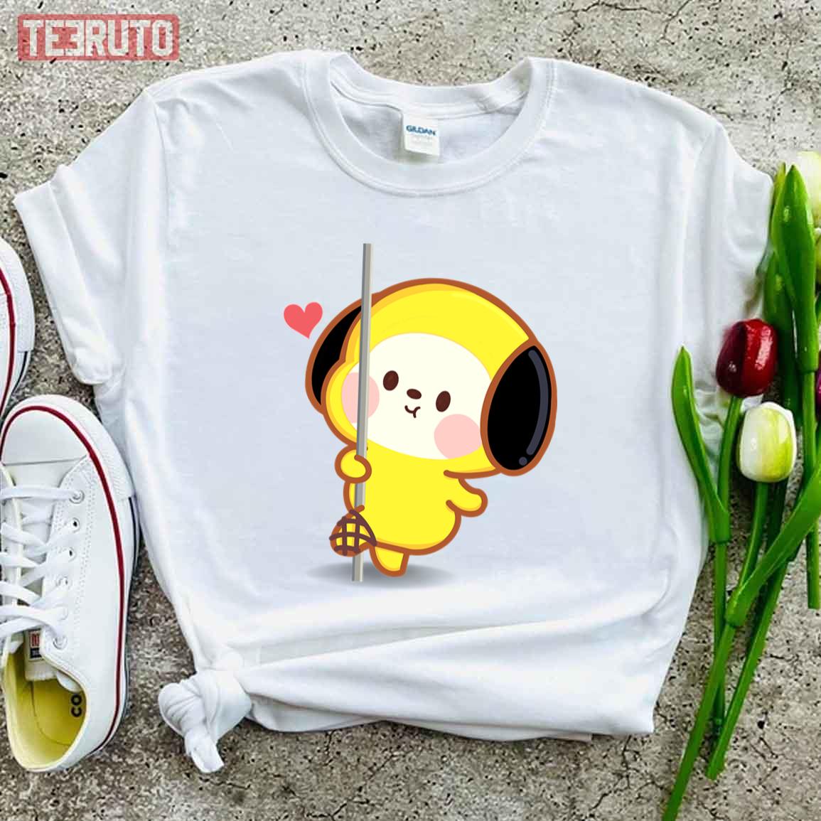 Pole Dancing Cute Bts Bt21 Minini Chimmy Jimin Stan Bias Unisex T-Shirt ...