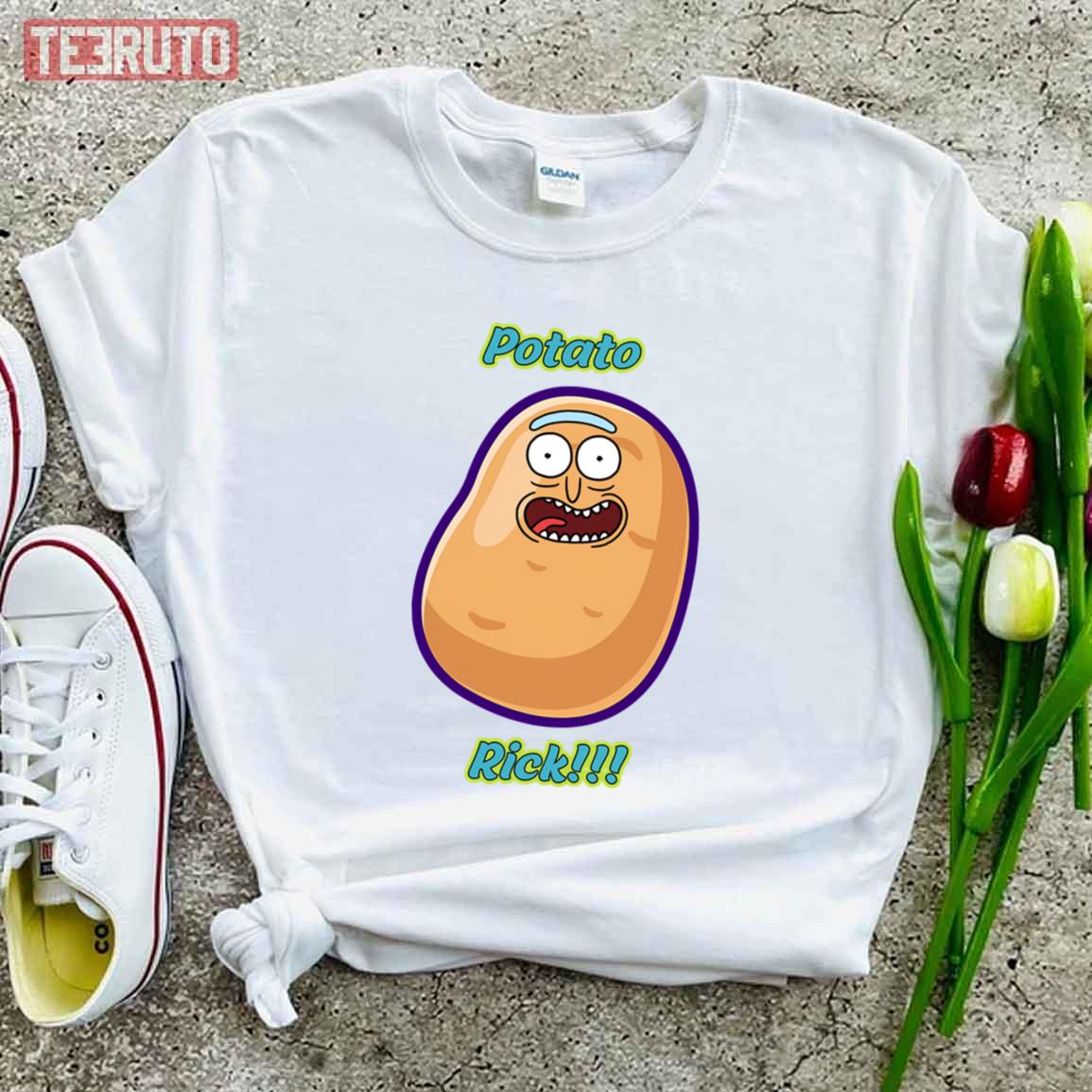 Potato Rick Funny Cartoon Memes Rick And Morty Unisex T-Shirt - Teeruto