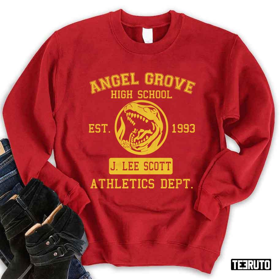 Power Rangers Red Team Angel Grove High School J Lee Scott Retro Unisex ...