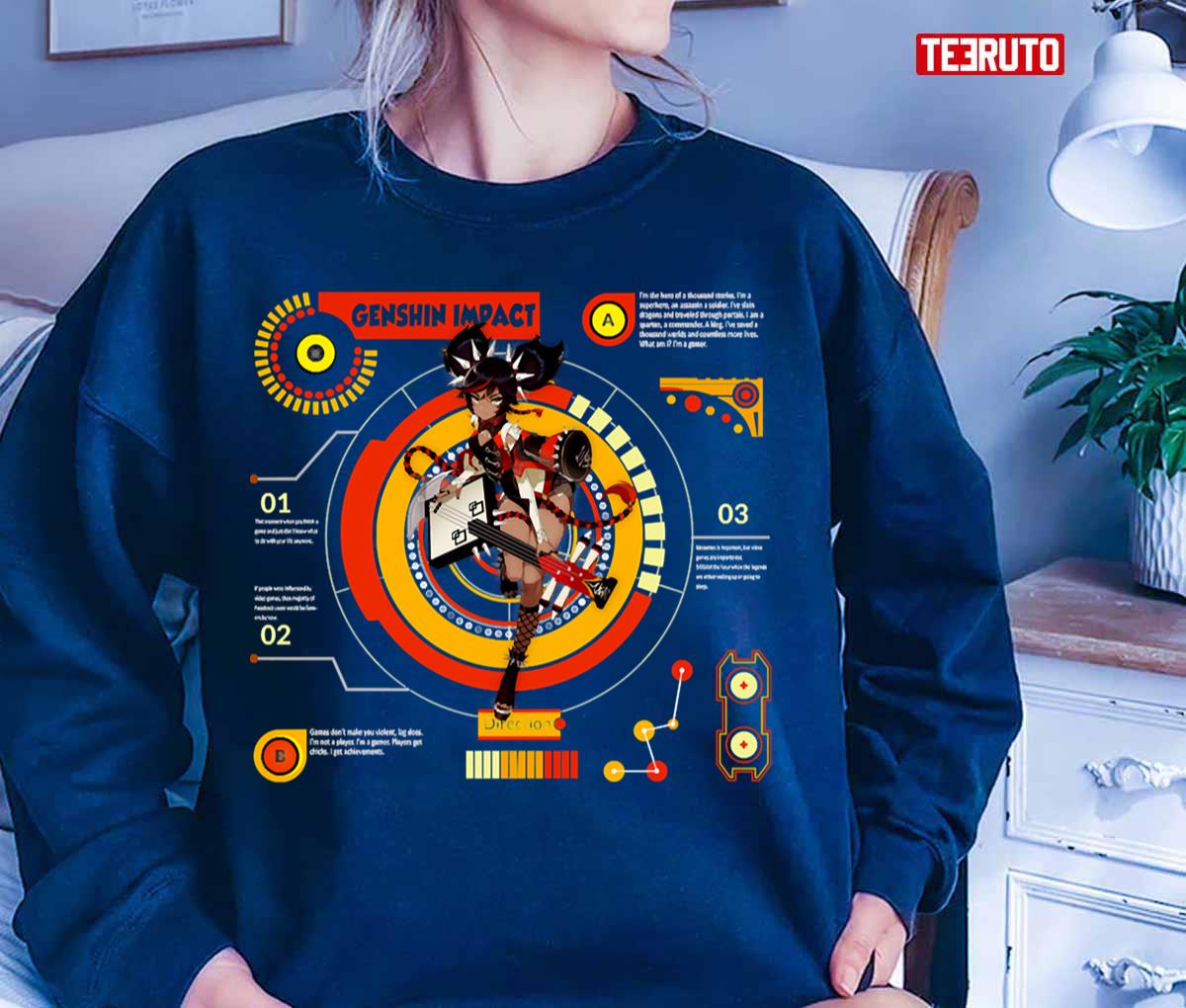 Profile Xinyan Yellow Design Genshin Impact Unisex T-Shirt - Teeruto