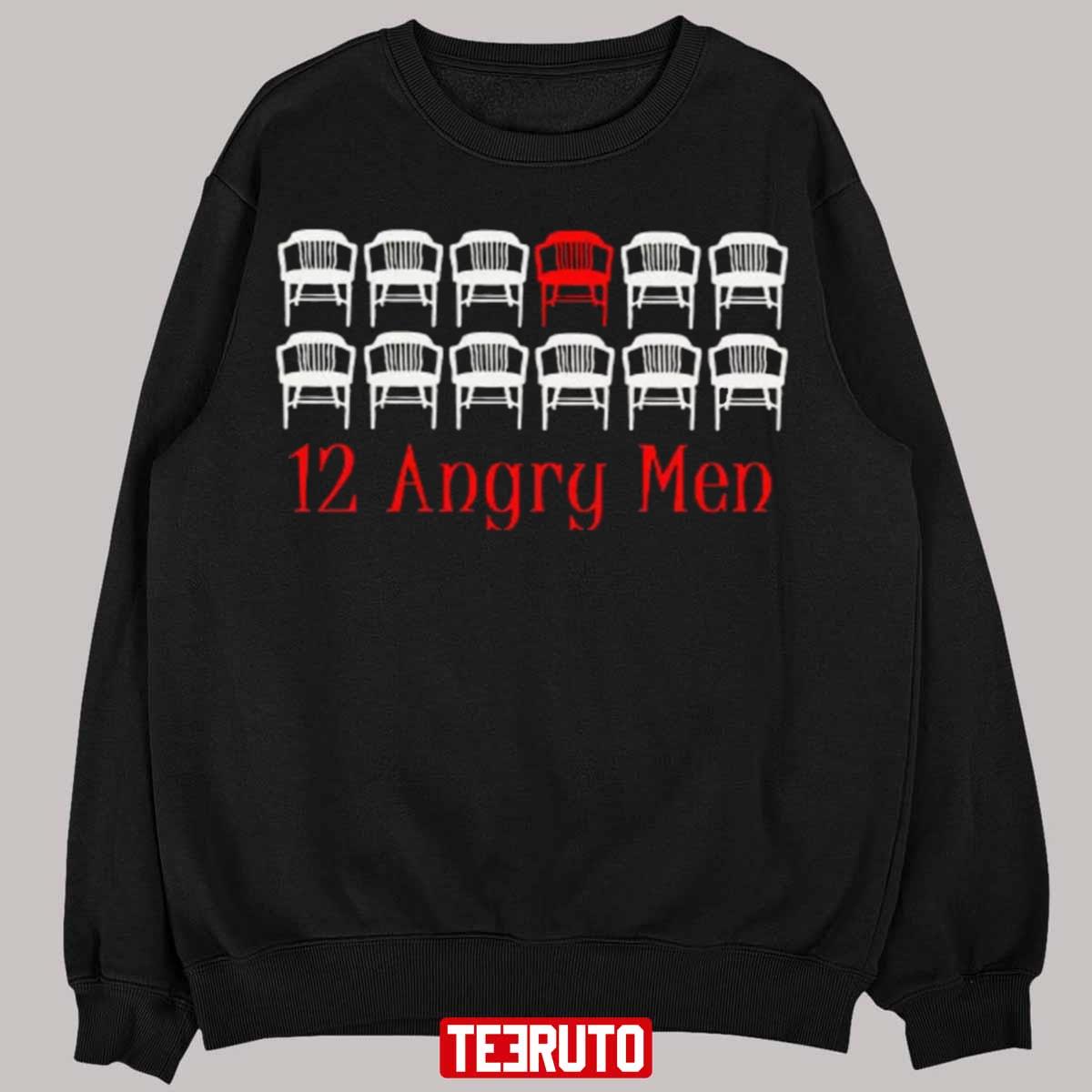Red Design 12 Angry Men Chairs Unisex Sweatshirt - Teeruto