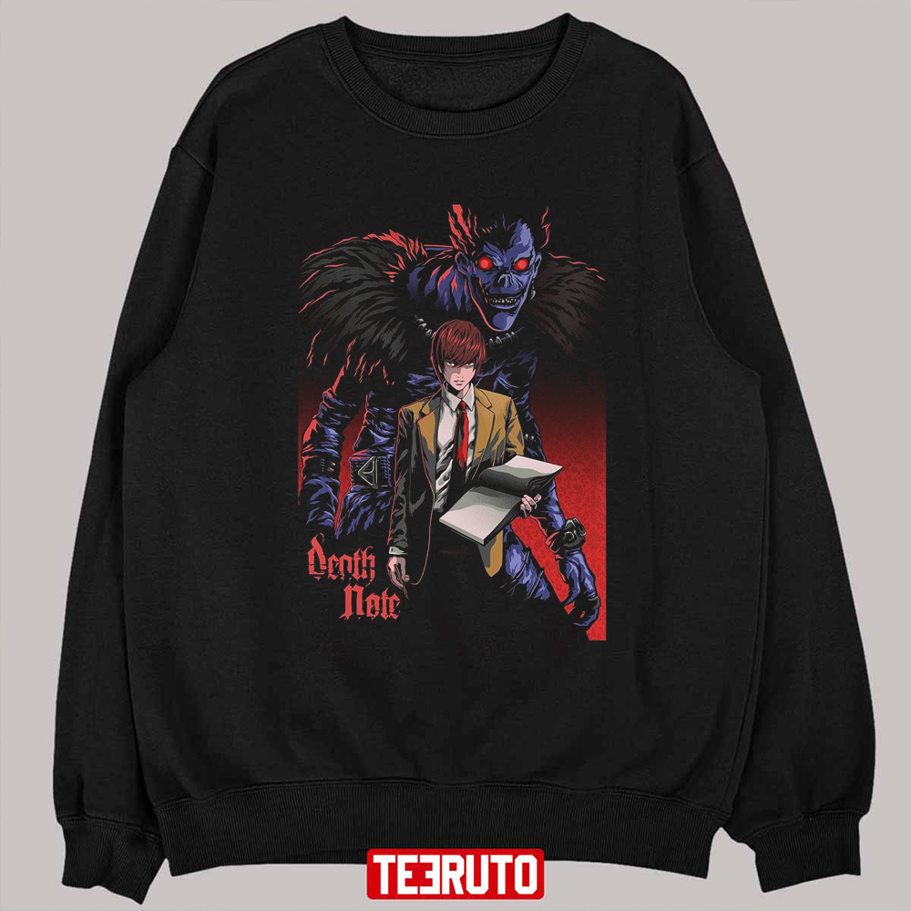 Ryuk In The Back L Characters Death Note Unisex Sweatshirt - Teeruto