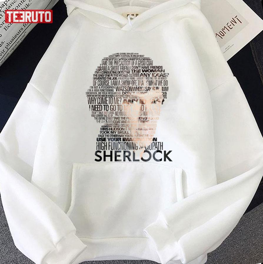 Sherlock Quotes Portrait Design Sherlock Holmes Unisex T-Shirt - Teeruto