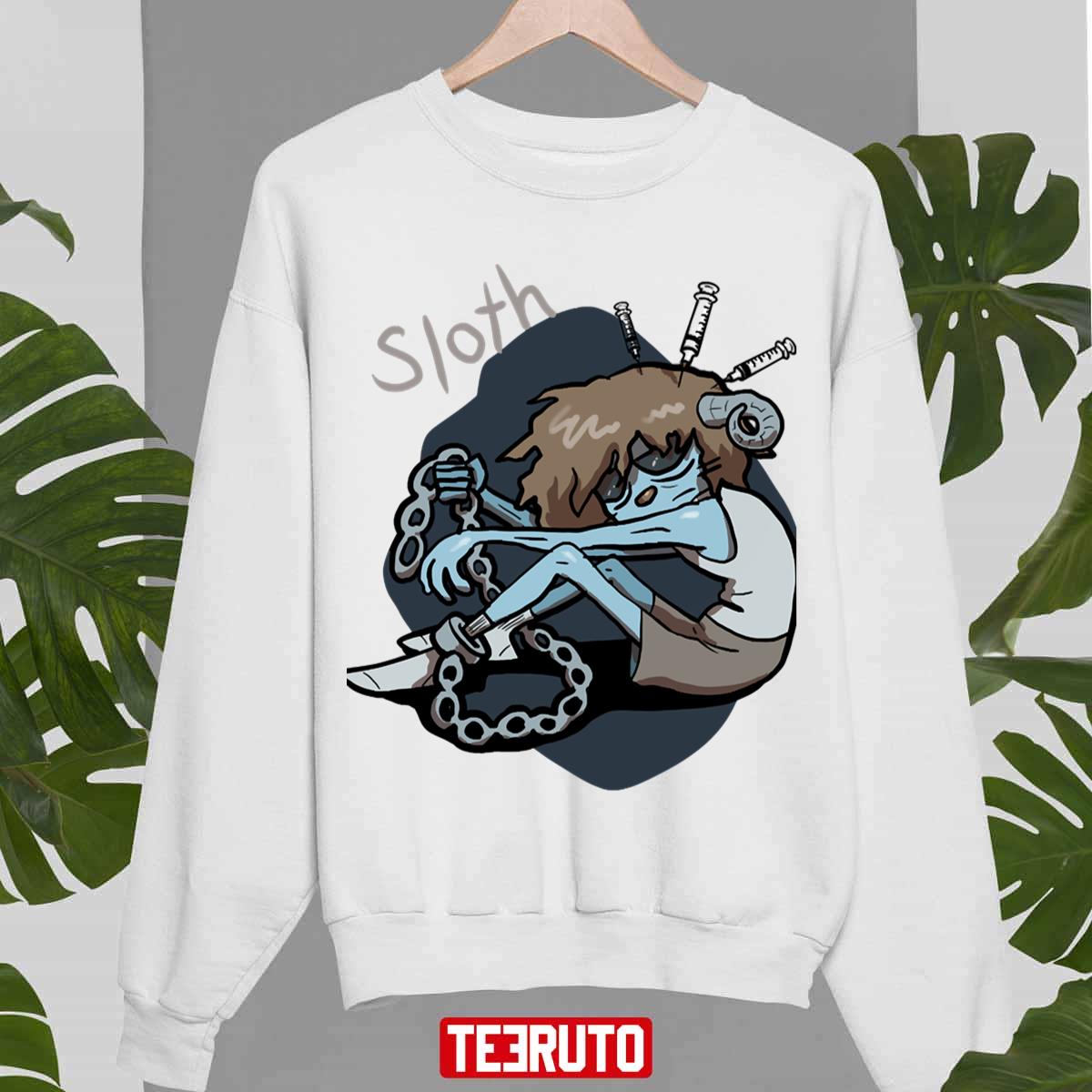 Sloth Dying Design Seven Deadly Sins Unisex Sweatshirt - Teeruto