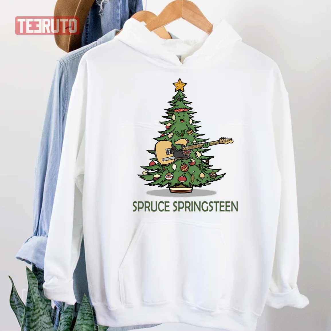 Springsteen Spruce Springsteen Christmas Tree Unisex Hoodie - Teeruto