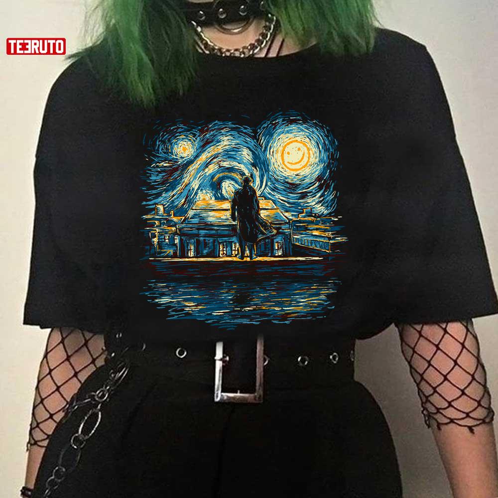 Starry Night Fall Sherlock Holmes Van Gogh Unisex T-Shirt - Teeruto