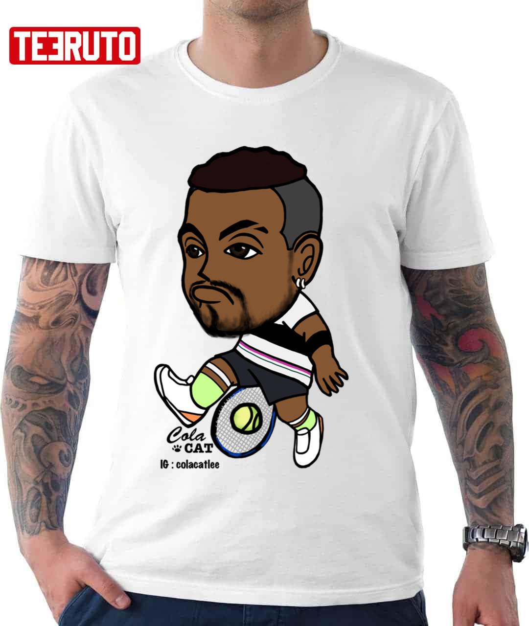 Tennis Cute Chibi Cola Cat Nick Kyrgios Unisex T-Shirt - Teeruto