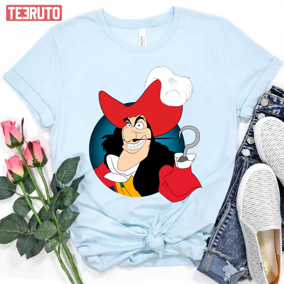 Captain Hook Funny Character In Peter Pan Unisex T-Shirt - Teeruto