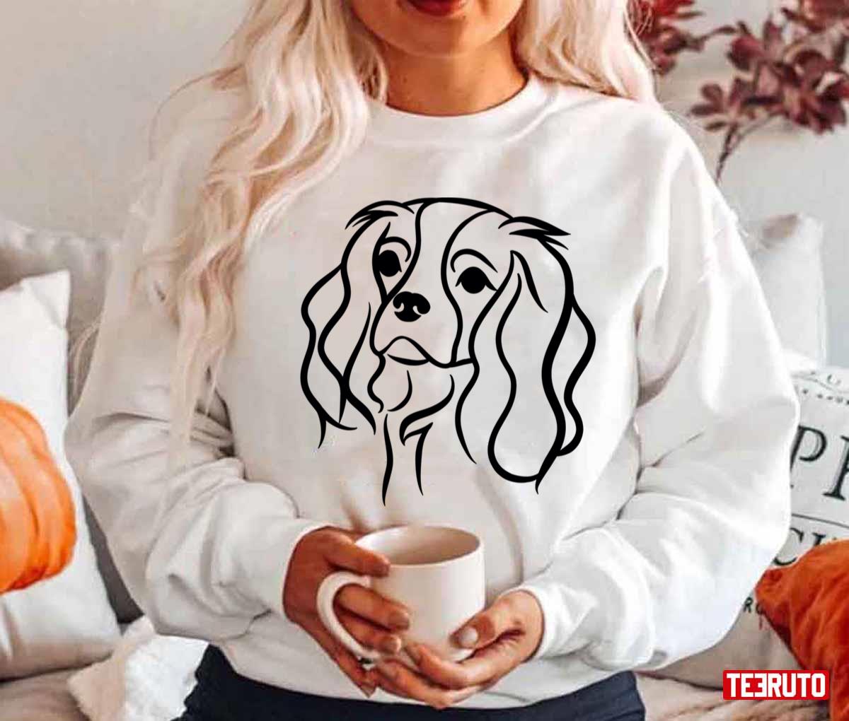 Cavalier King Charles Spaniel Head Design Unisex Hoodie - Teeruto