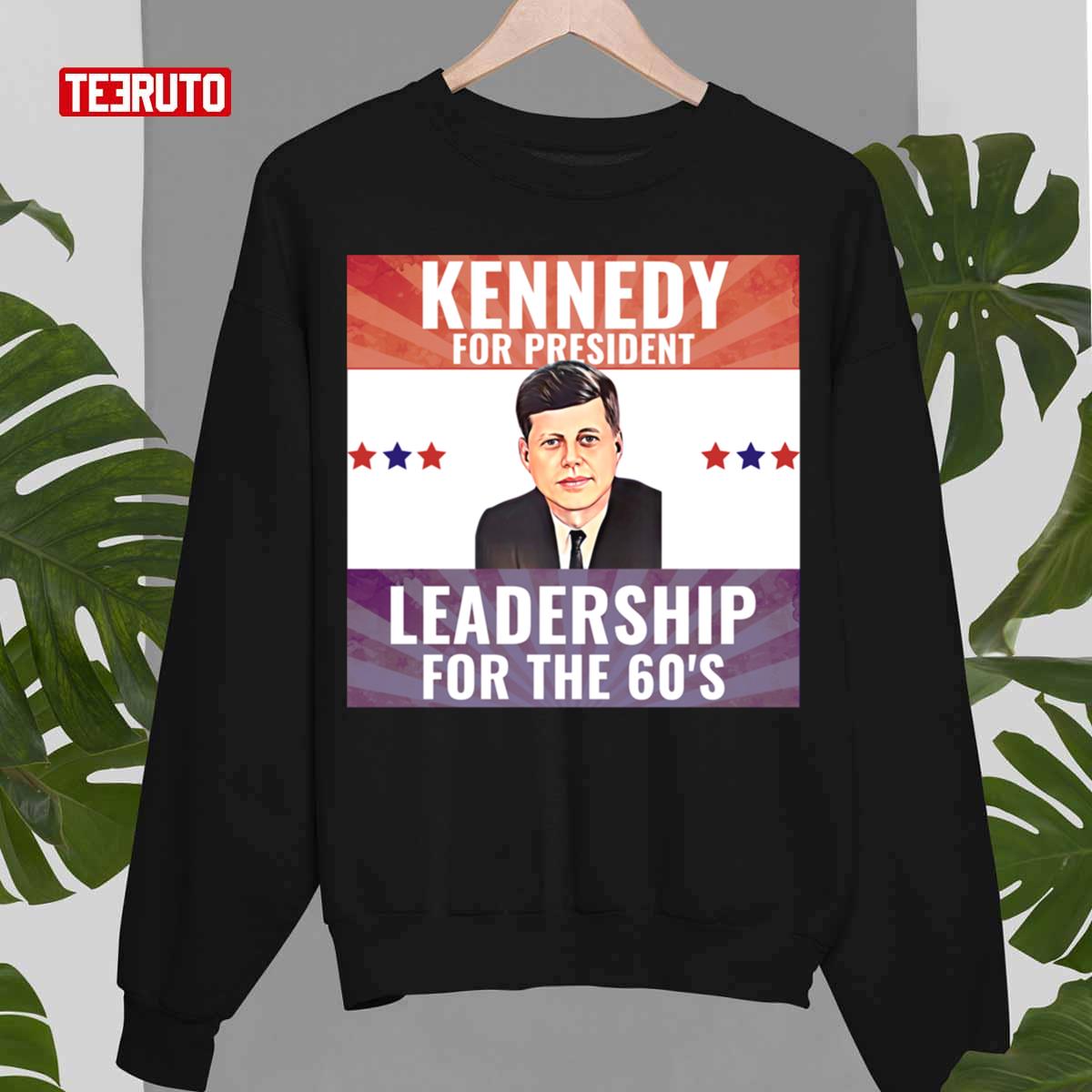 Colorful Retro Vintage President John F Kennedy Sticker Unisex T-Shirt ...